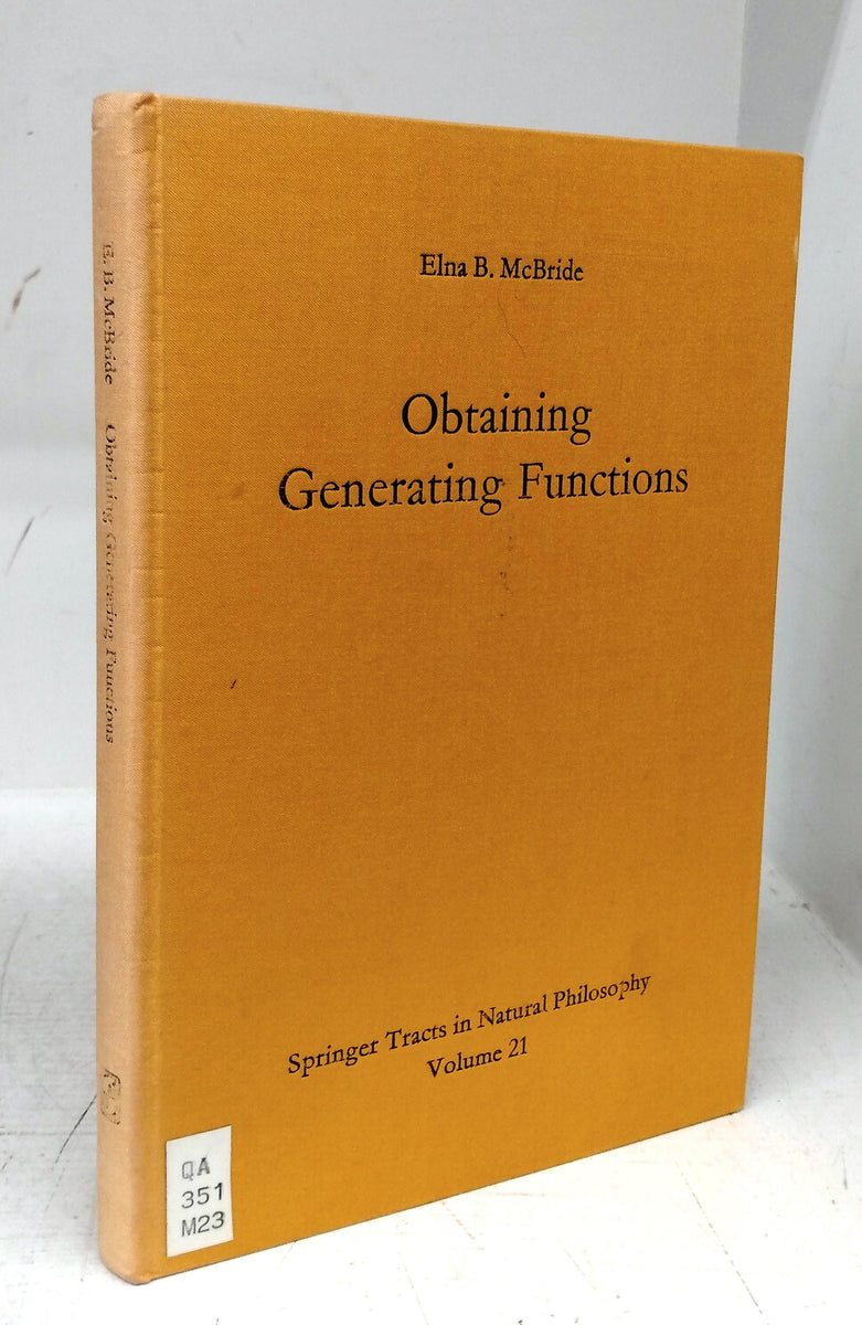 Obtaining Generating Functions – Attic Books