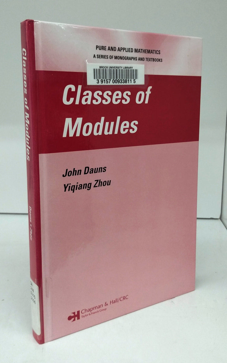 Classes of Modules – Attic Books